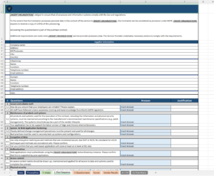 Procurement Supplier Risk Assessment Template | Excel Sheet