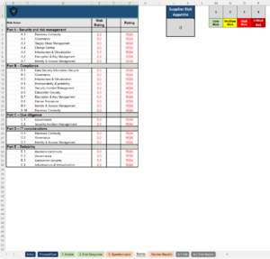 Procurement Supplier Risk Assessment Template | Excel Sheet