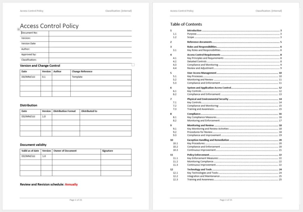 Control 5.15 Access Control Policy Template | ISO 27001-Compliant