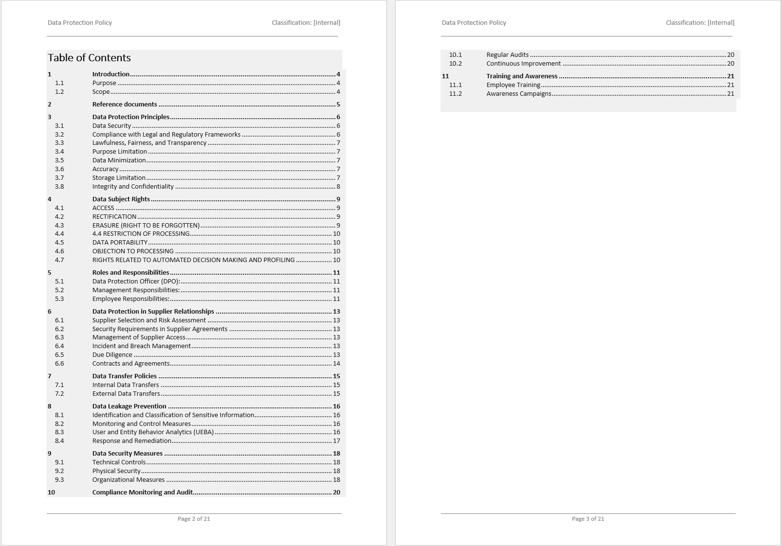 Data Protection Policy Template Protect And Secure Data Assets Data Protection Policy Template Protect And Secure Data Assets