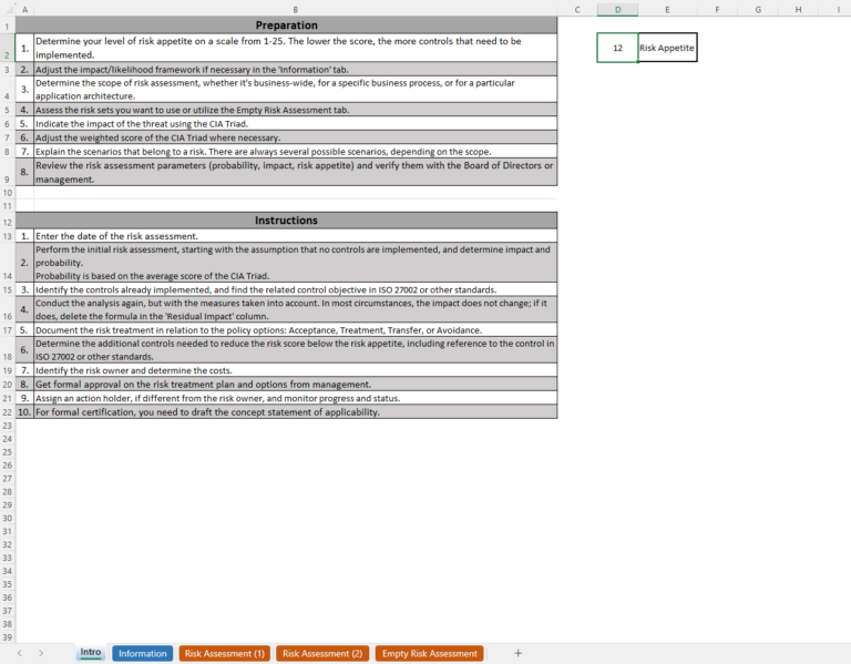 ISO 27001 Risk Assessment Template | CyberZoni
