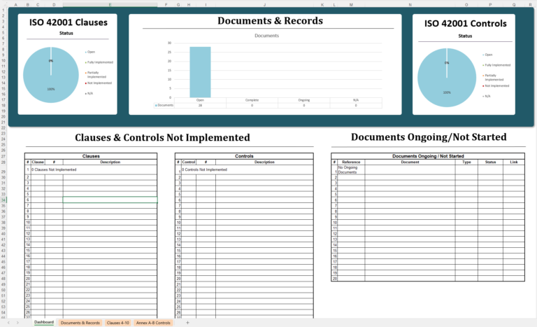 ISO 42001 Checklist Template Xls | Complete AI Compliance