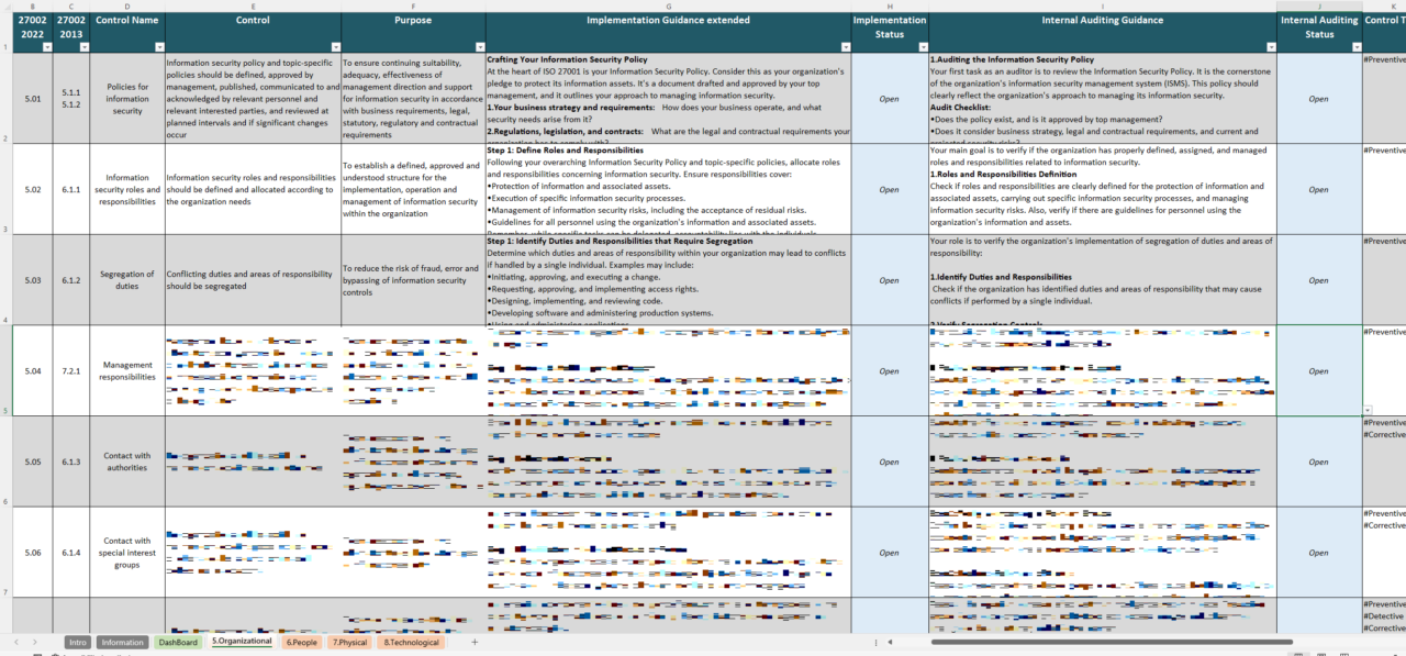 ISO 27001 Annex A Controls Spreadsheet | Track And Manage