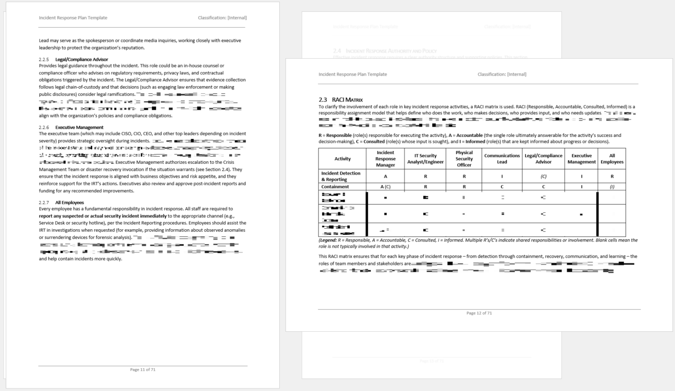 ISO 27001 Incident Response Plan (IRP) Template